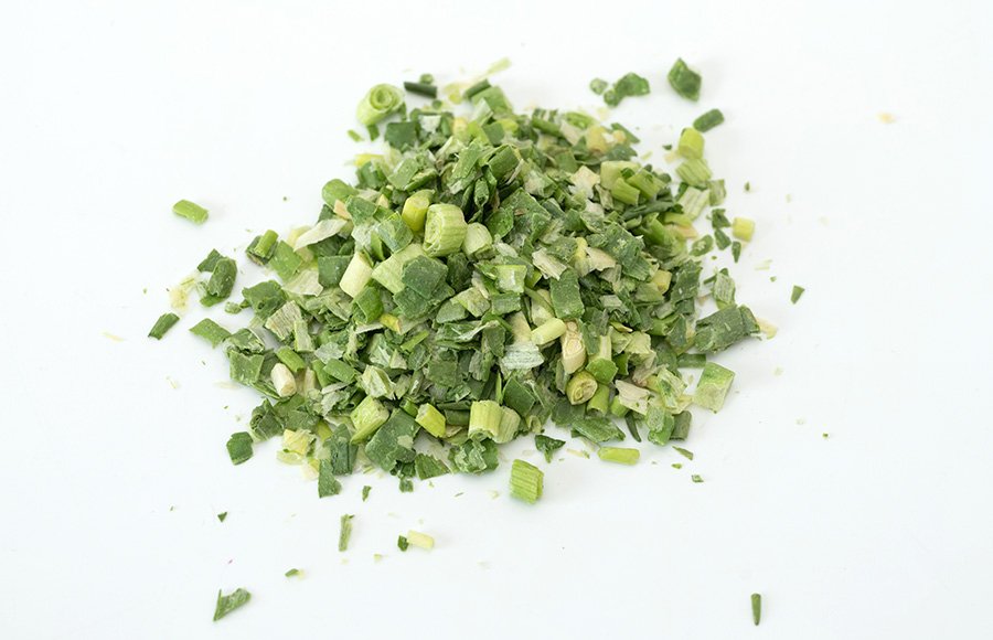 IQF organic freeze dried green onion